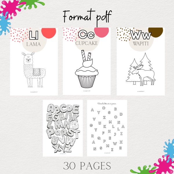 Mon livret de coloriage : L’ALPHABET – Mes petits livrets