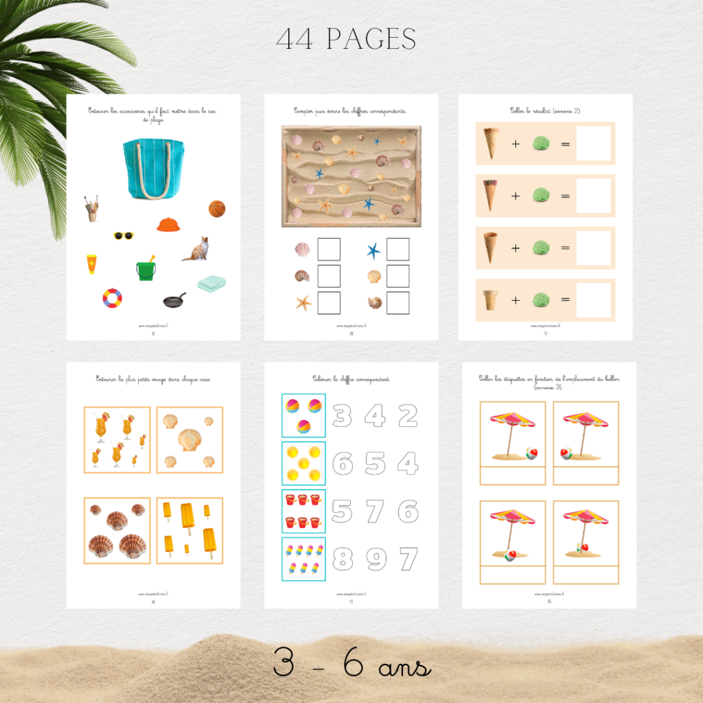 Mon livret d’activités : LES VACANCES D’ÈTÉ 3-6 – Mes petits livrets